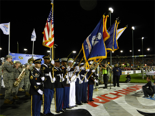 JCCoE Color Guard Performs at NASCAR | Photos | militarynews.com