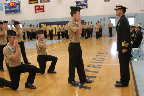 Oceana executive officer guest inspector at First Colonial NJROTC ...