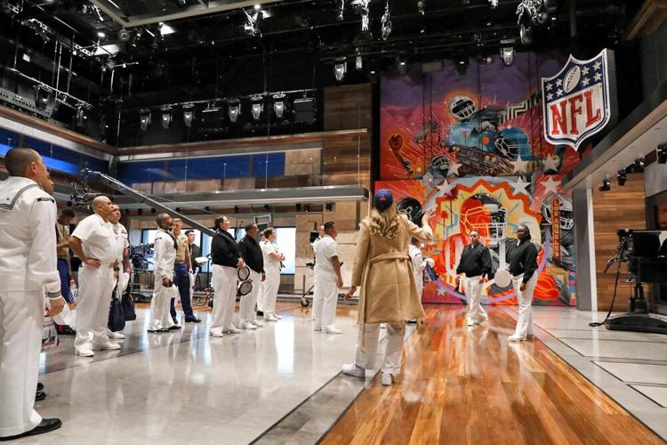 Sailors and Marines tour NFL Studio during Los Angeles Fleet Week ...