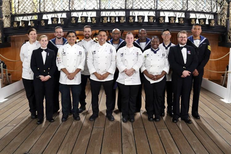 US and UK chefs prepare symbolic dinner aboard HMS Victory ...