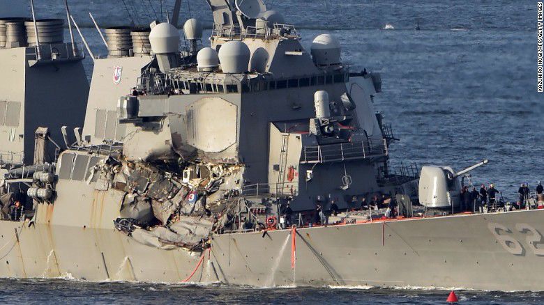 All 7 missing US sailors from USS Fitzgerald collision found dead, Navy ...