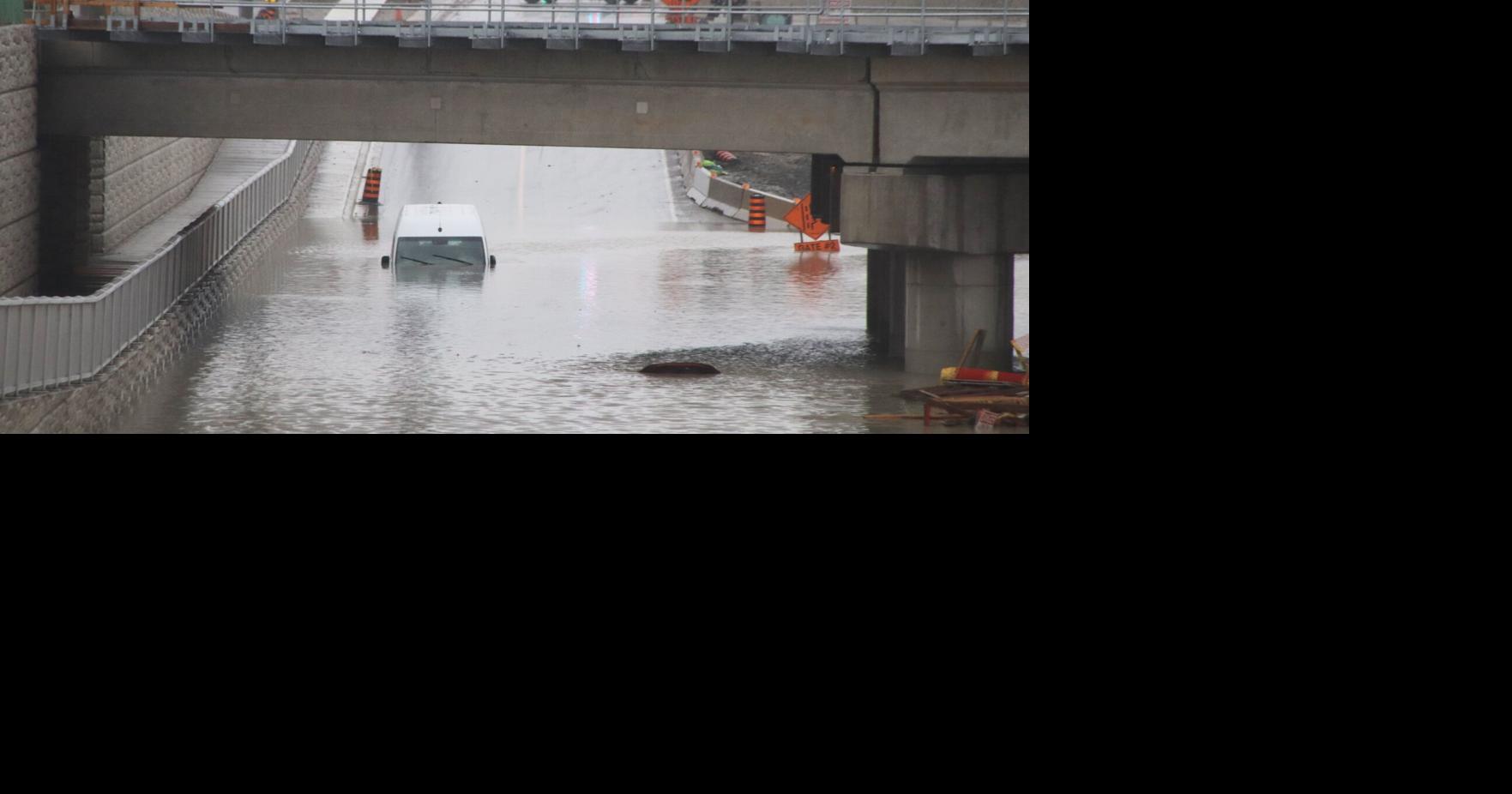 Motorists rescued after 'extreme flooding' shuts down Mississauga street
