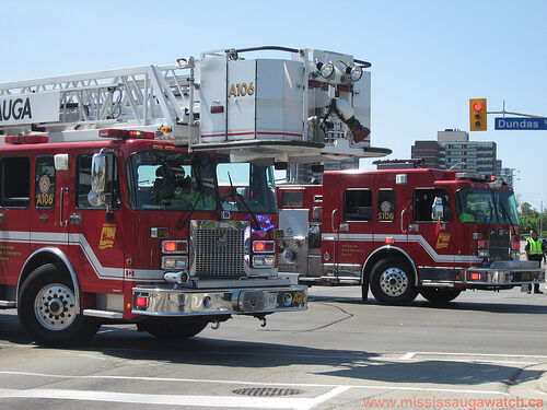 Mississauga firefighters battling house fire