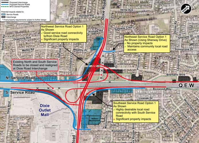 Dozens of homes at risk in QEW reconstruction