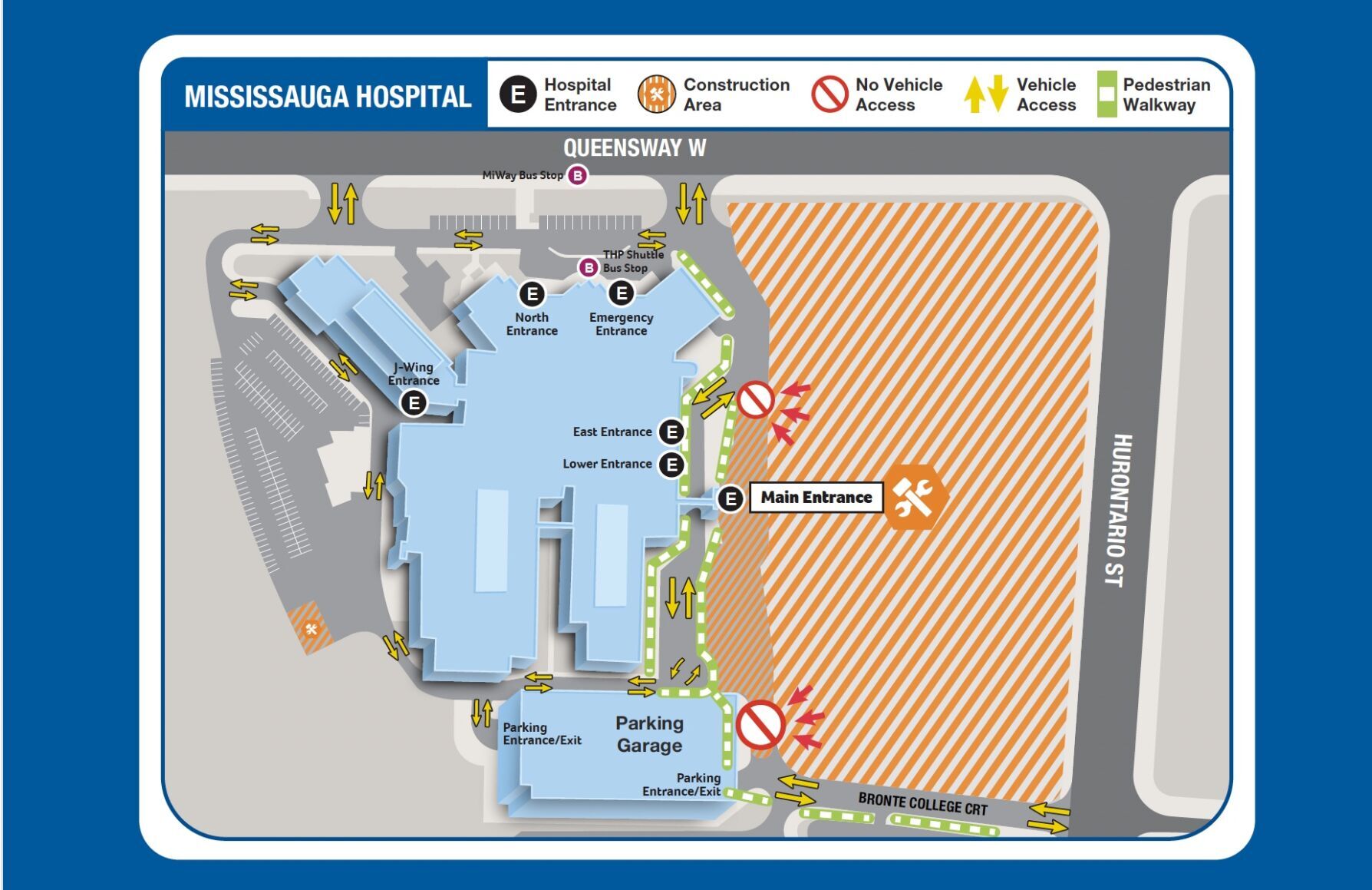 Mississauga Hospital main entrance closed Nov. 14 to 21