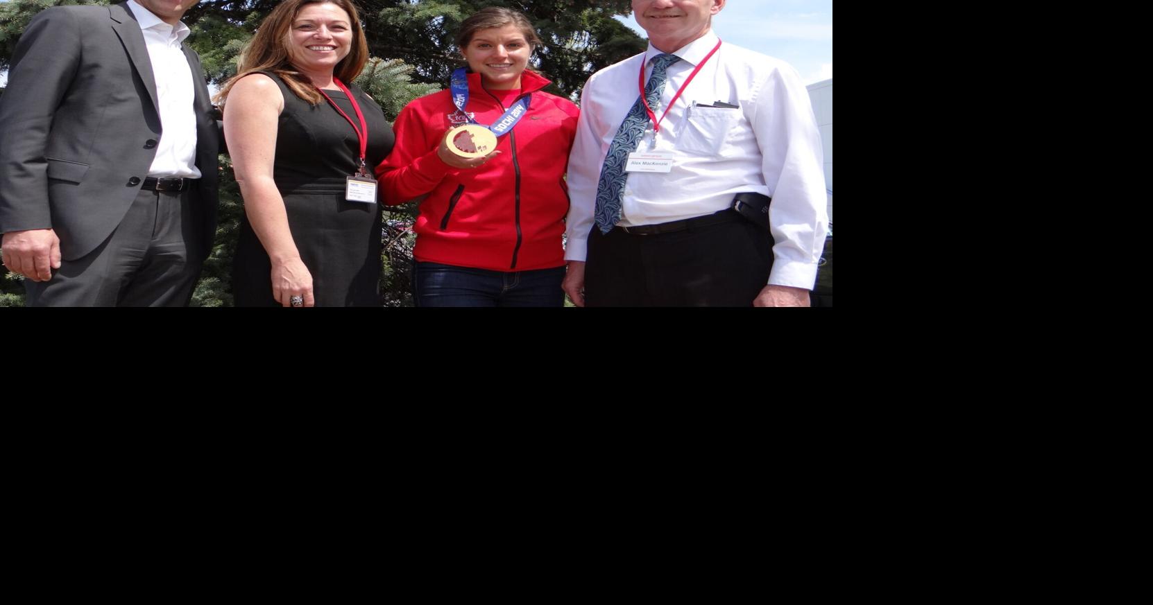 Canadian Olympic gold medalist Laura Fortino meets fans in Mississauga