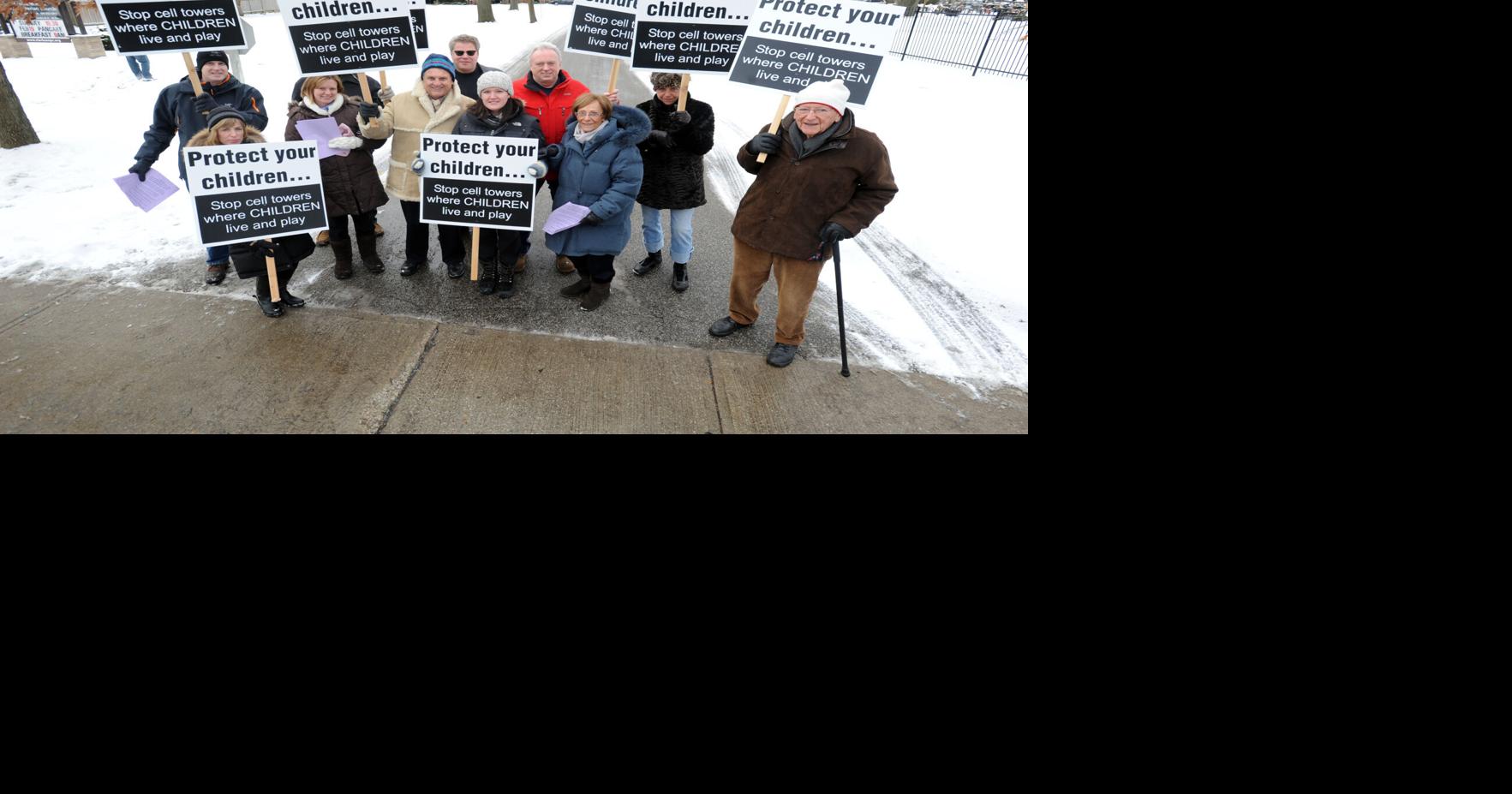 Residents protest cell phone tower