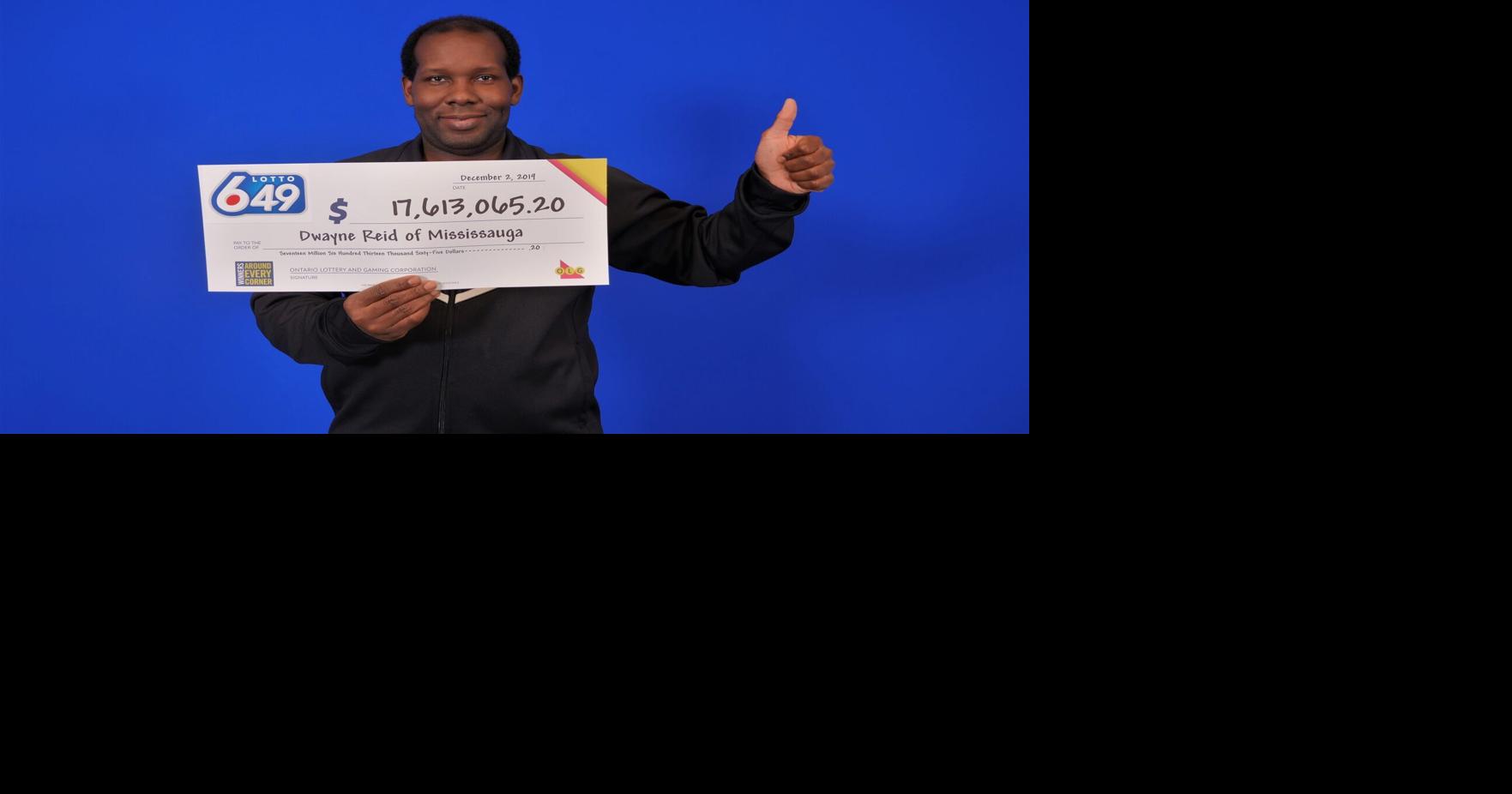 Dwayne Reid of Mississauga claims $17.6 million jackpot