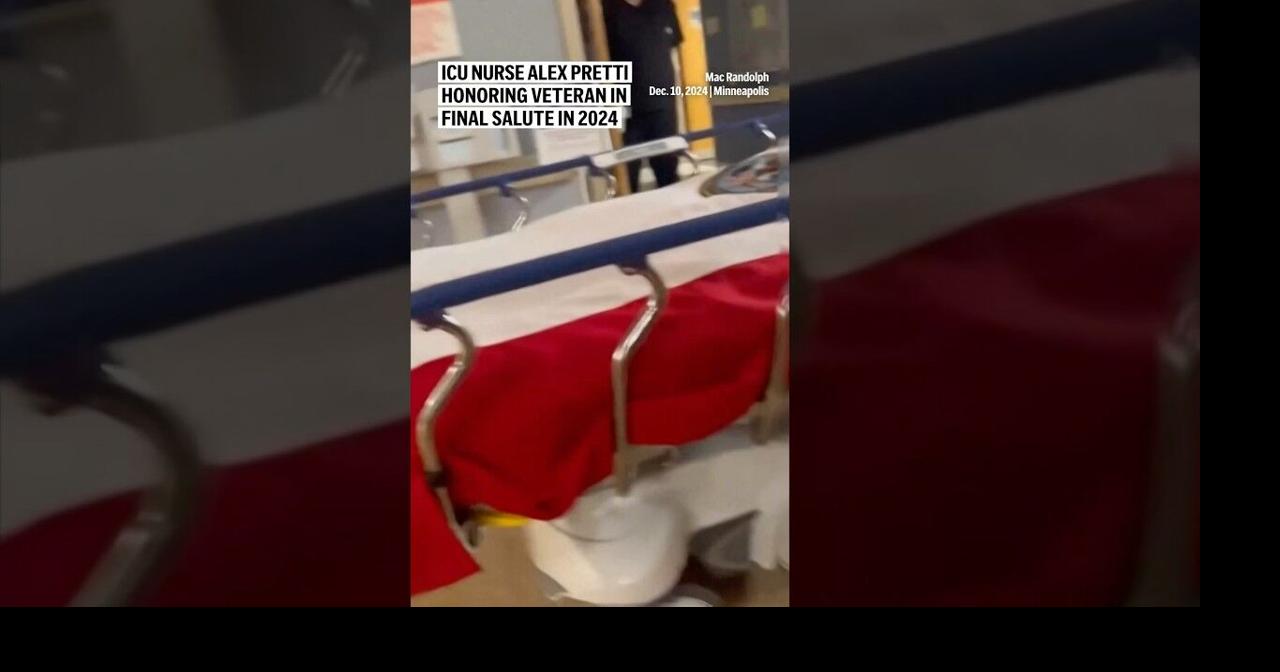 ICU nurse Alex Pretti honoring veteran in final salute in 2024 ...