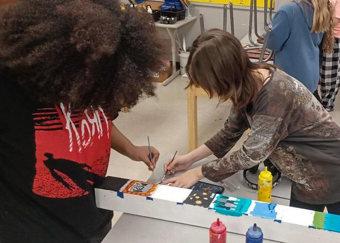 KMS students help with riverfront art project | The Hawk Eye ...