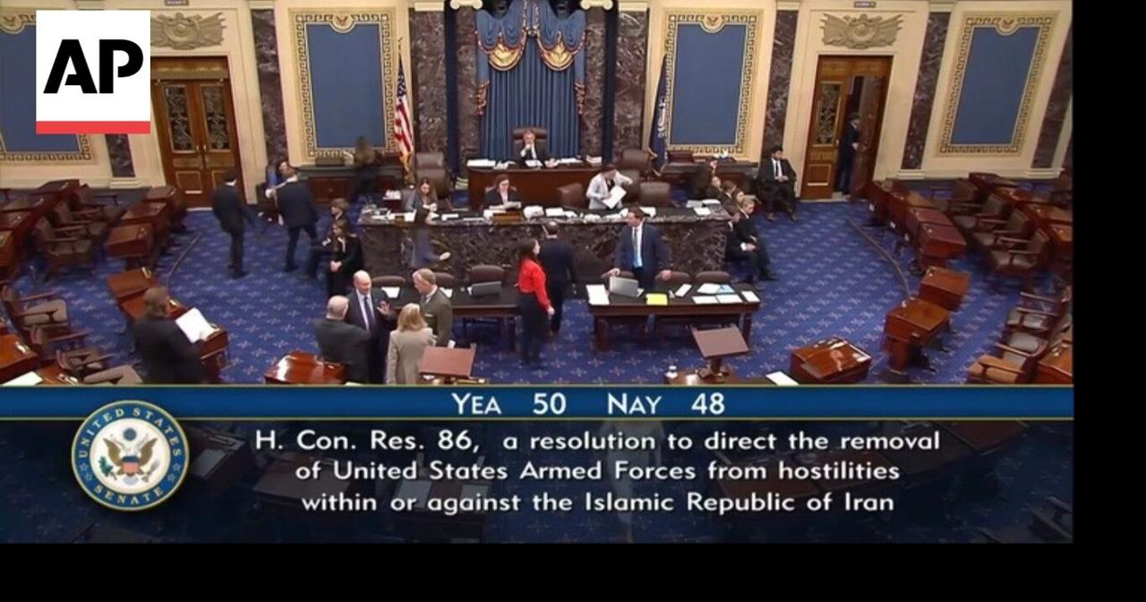 Senate approves war powers resolution to block US military action ...