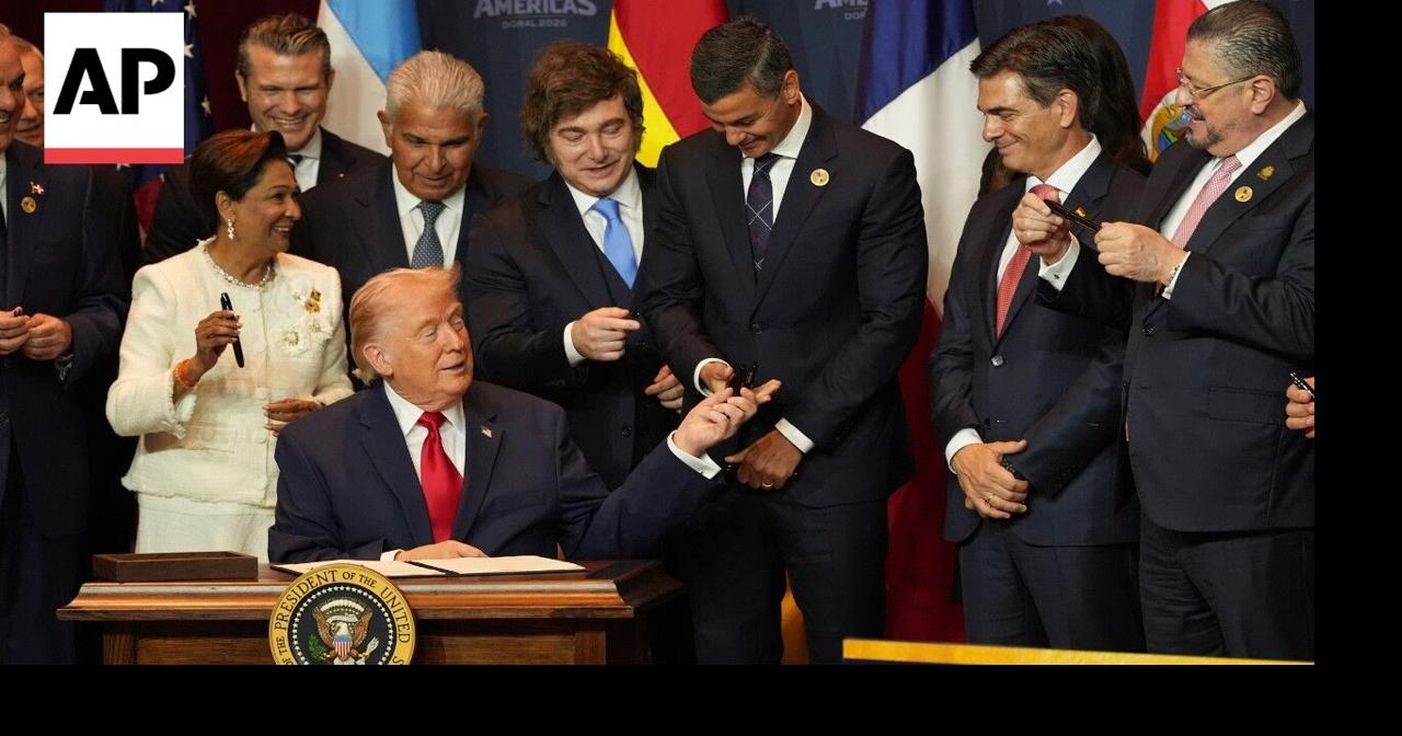Latin American leaders attend Trump's 'Shield of the Americas' summit ...
