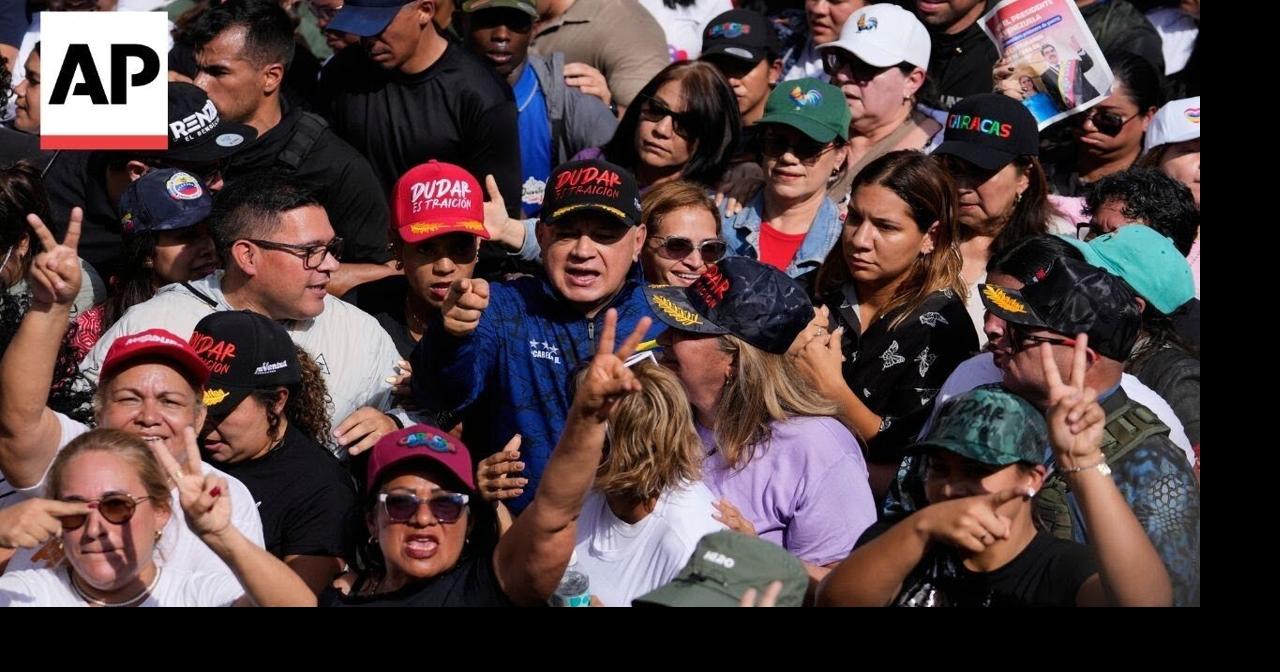 Venezuela's Diosdado Cabello appears at pro-Maduro march in Caracas ...