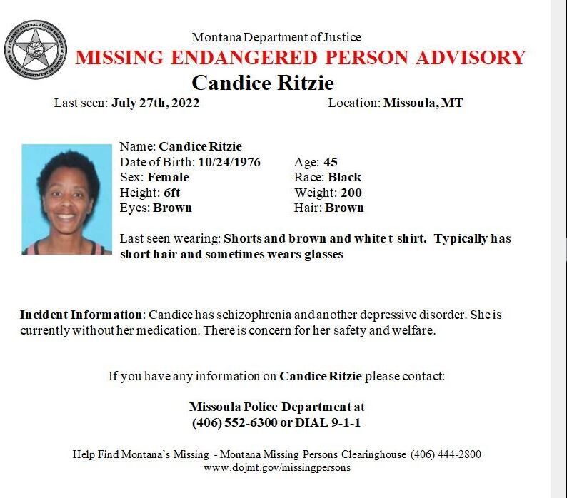 Missing persons alert issued for Missoula woman