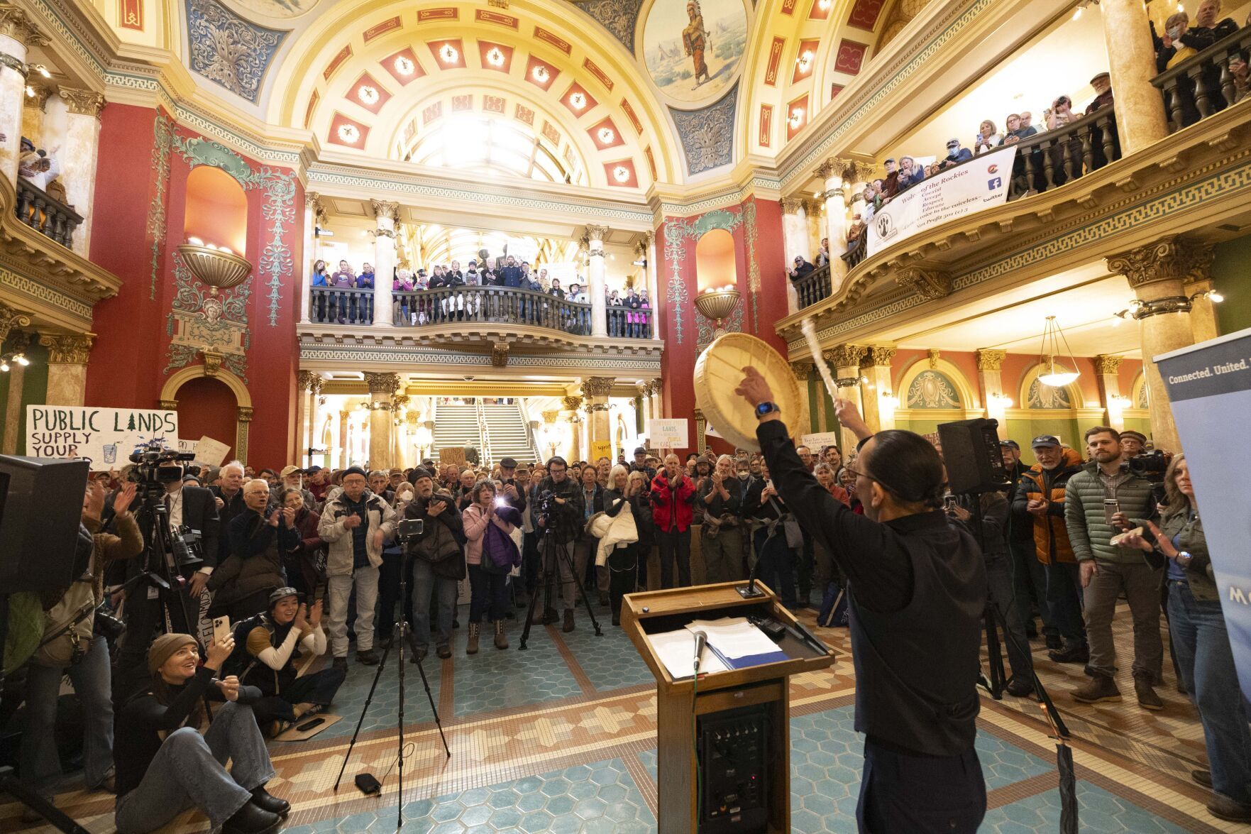 Photos: Rally for Public Lands fills Montana State Capitol Rotunda