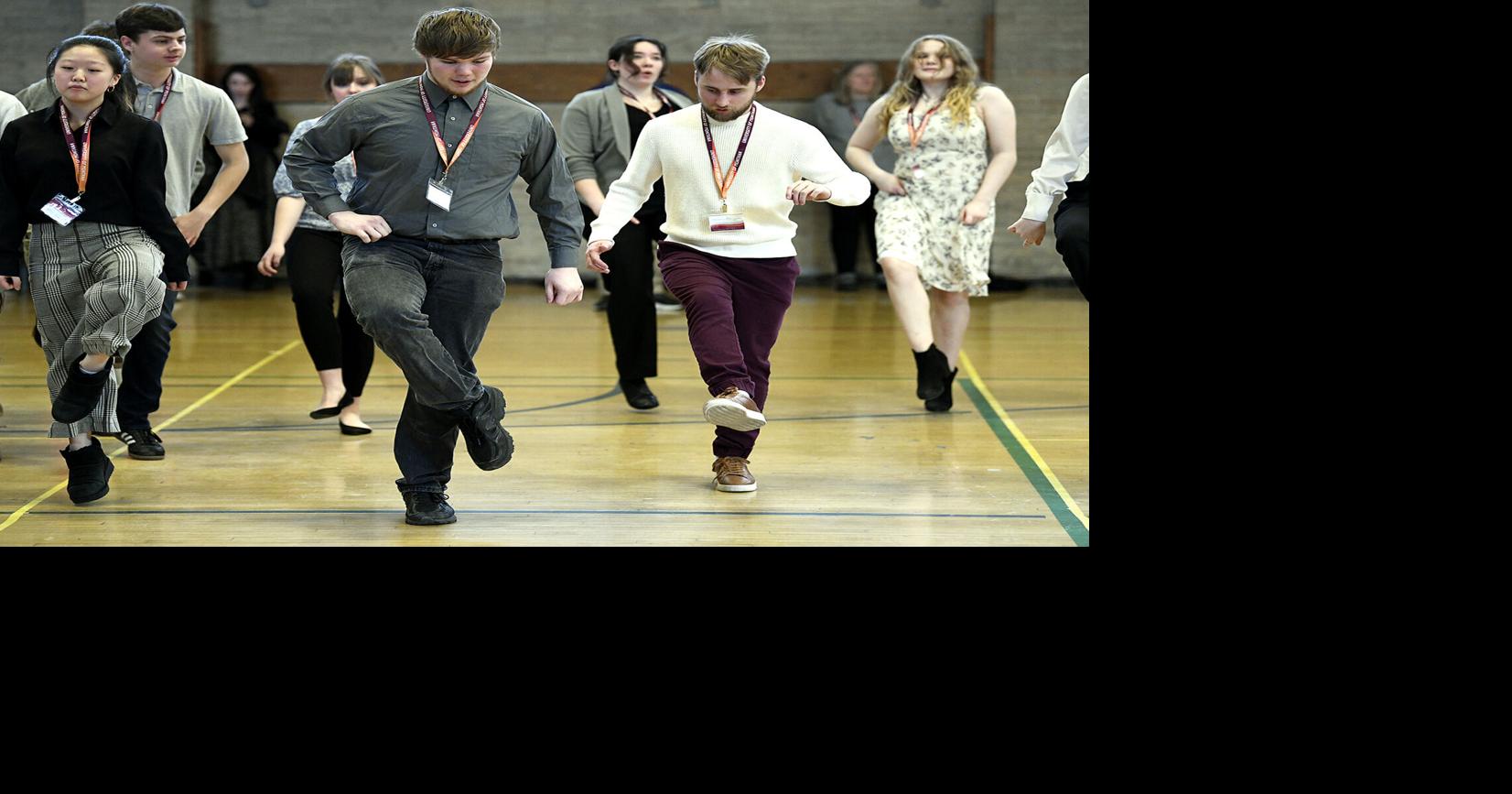 Photo: Students learn Irish dance steps during Academic WorldQuest