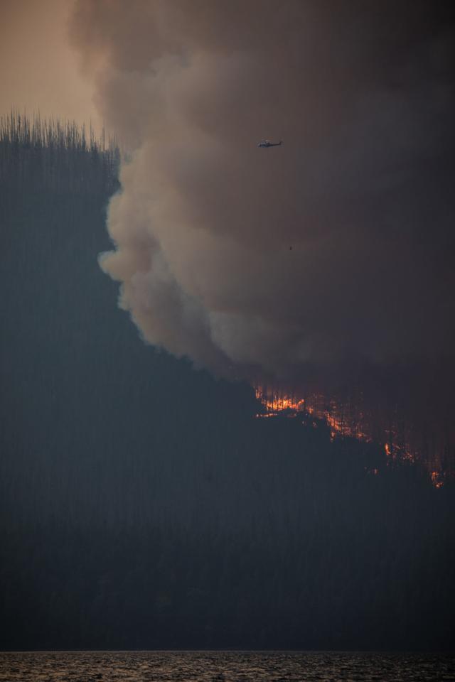 Photos: Fire forces evacuations in Glacier National Park