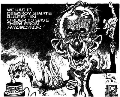 CARTOON: Reid had to destroy Senate rules to save them from 'radicals'