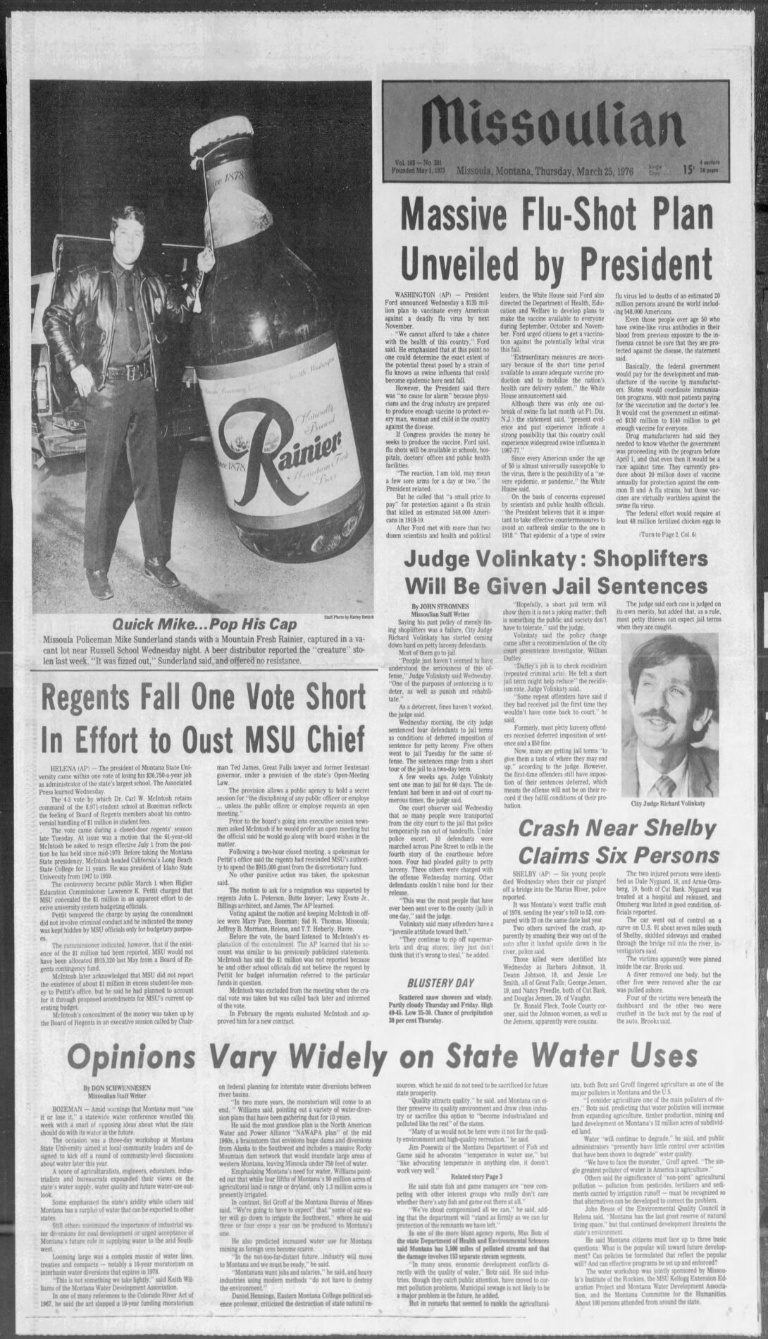 March 23 Missoulian news from 50, 25 years ago