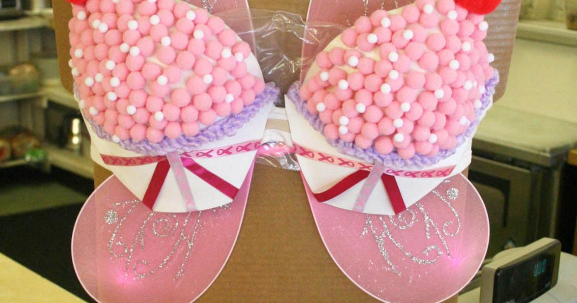 Bling-A-Bra contest entries on display in Stevensville