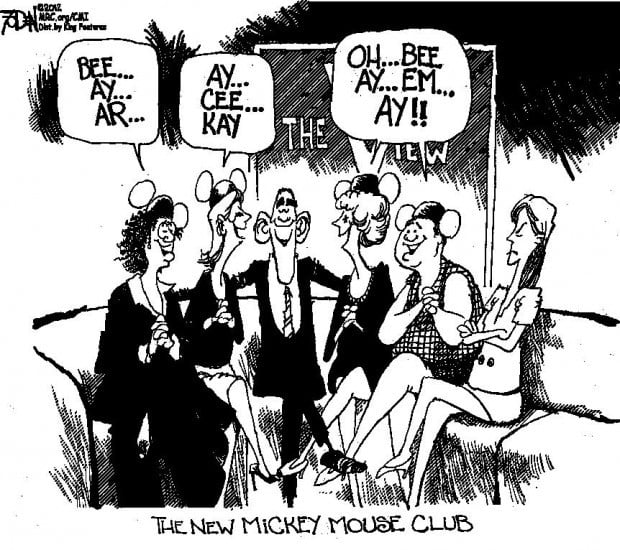 CARTOON: "The View" could be members of Barack Obama fan club