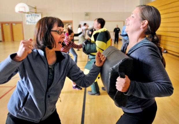 Active resistance training today at Paxson Elementary School