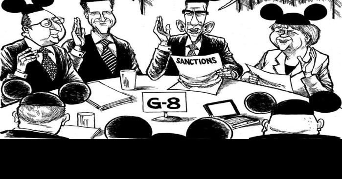 CARTOON: Obama proposes kicking Russia out of Mickey Mouse - er, G-8 club