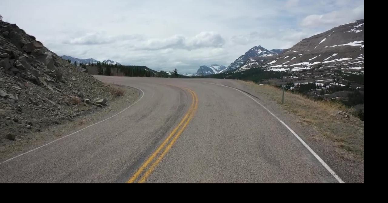 MDOT drone footage shows Looking Glass Highway near Glacier