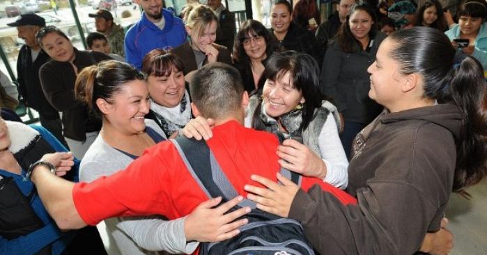 Lame Deer soldier returns home to embrace of family, friends