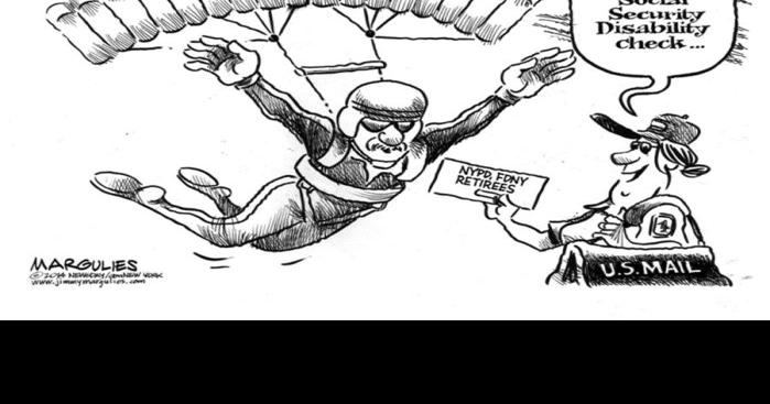 CARTOON: NYPD, FDNY retirees clearly don't deserve SS Disability check