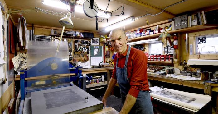 Geographer Steven Holloway “maps” printmaking