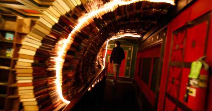 A literary labyrinth: Eclectic book depot offers maze that houses ...