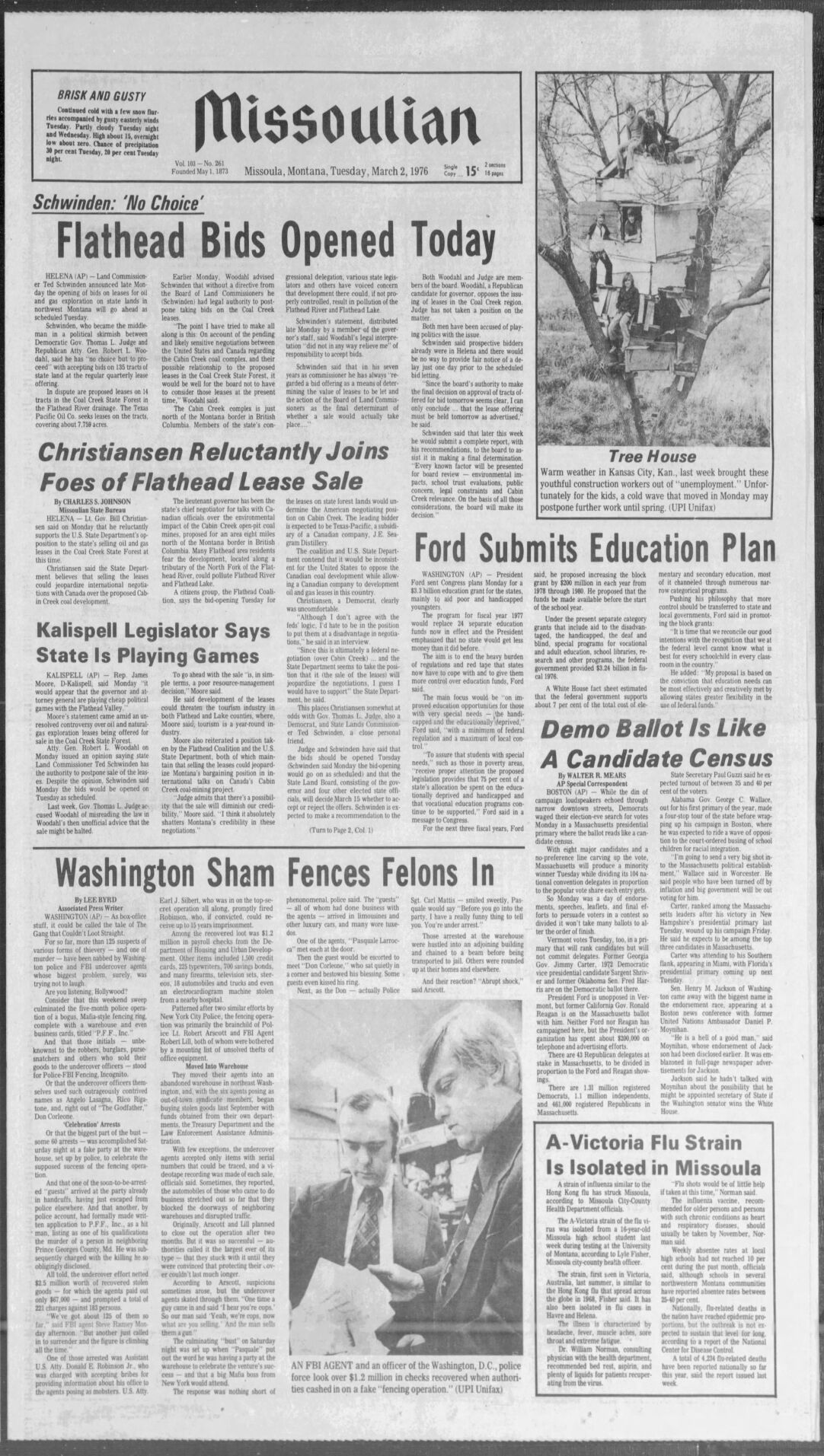 March 2 Missoulian news from 50, 25 years ago