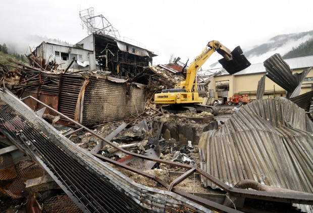 Demolition at former Stimson lumber mill continues in Bonner