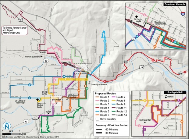 Help map Mountain Line routes