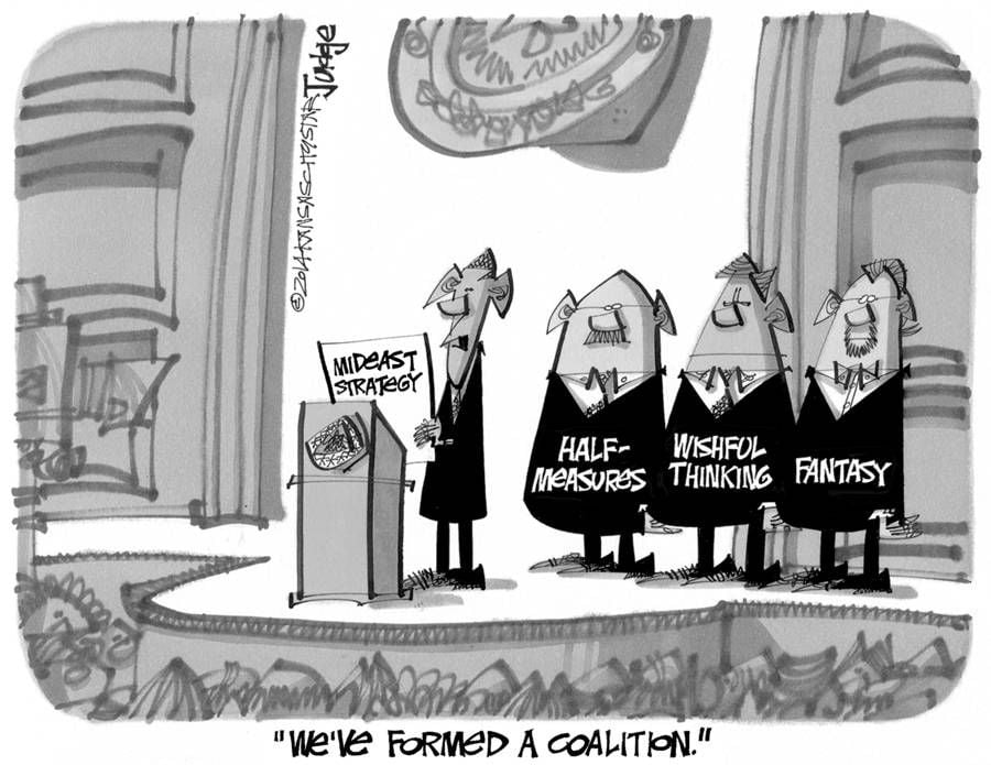 CARTOON: Obama's Mideast coalition must include half-measures, wishful ...
