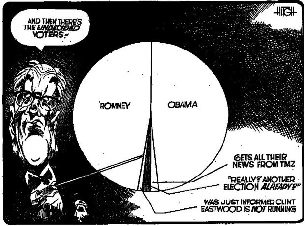 CARTOON: Undecided voters have reasons for not yet choosing Obama or Romney