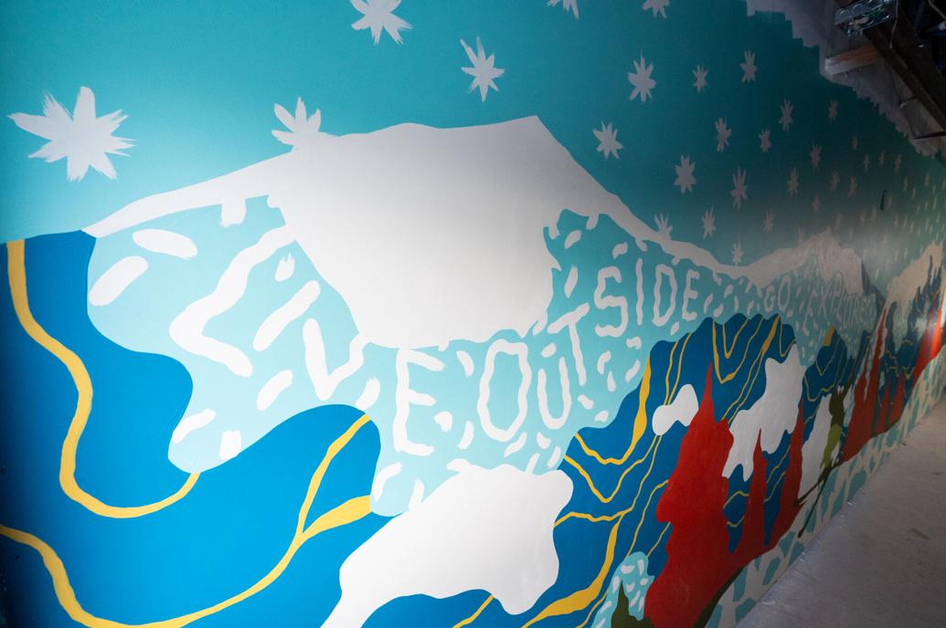 Kalispell artist brings mountain color to hotel mural