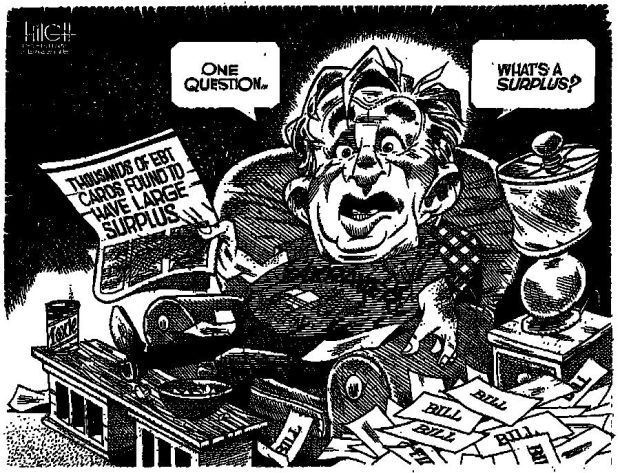 CARTOON: EBT cards with large surpluses have taxpayers asking: what's a ...