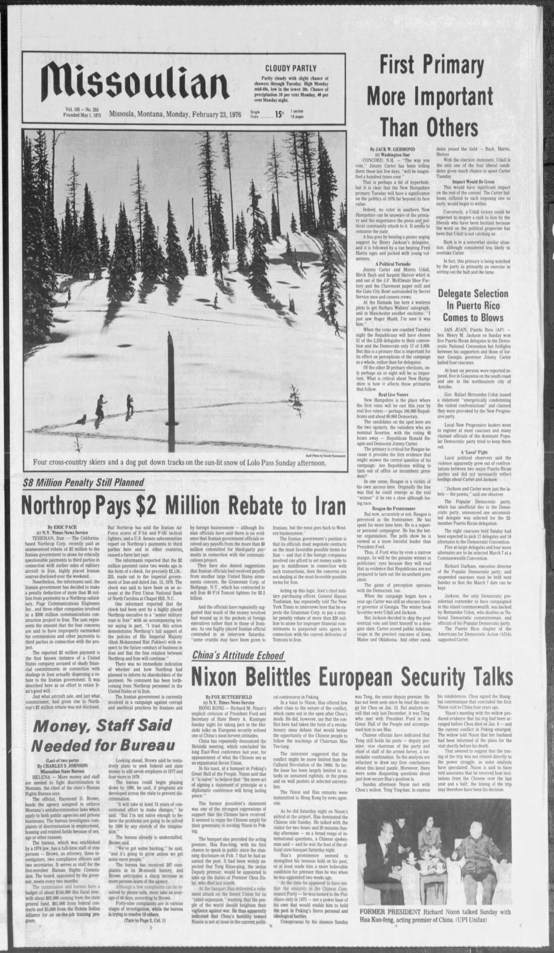 Feb. 23 Missoulian news from 50, 25 years ago
