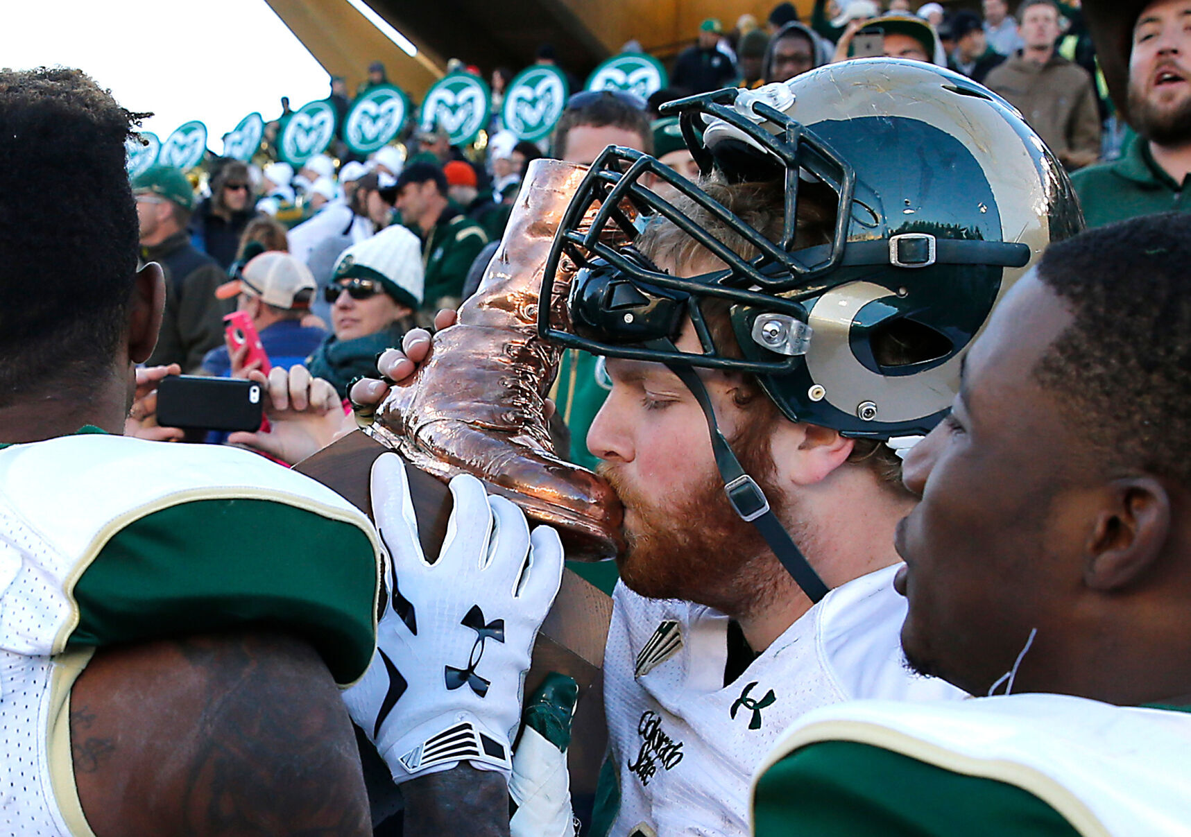 College football trophies a big deal at smaller schools