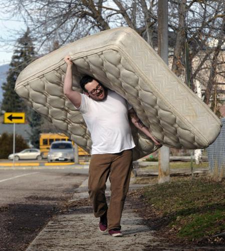 A stroll through Missoula with an awkward load