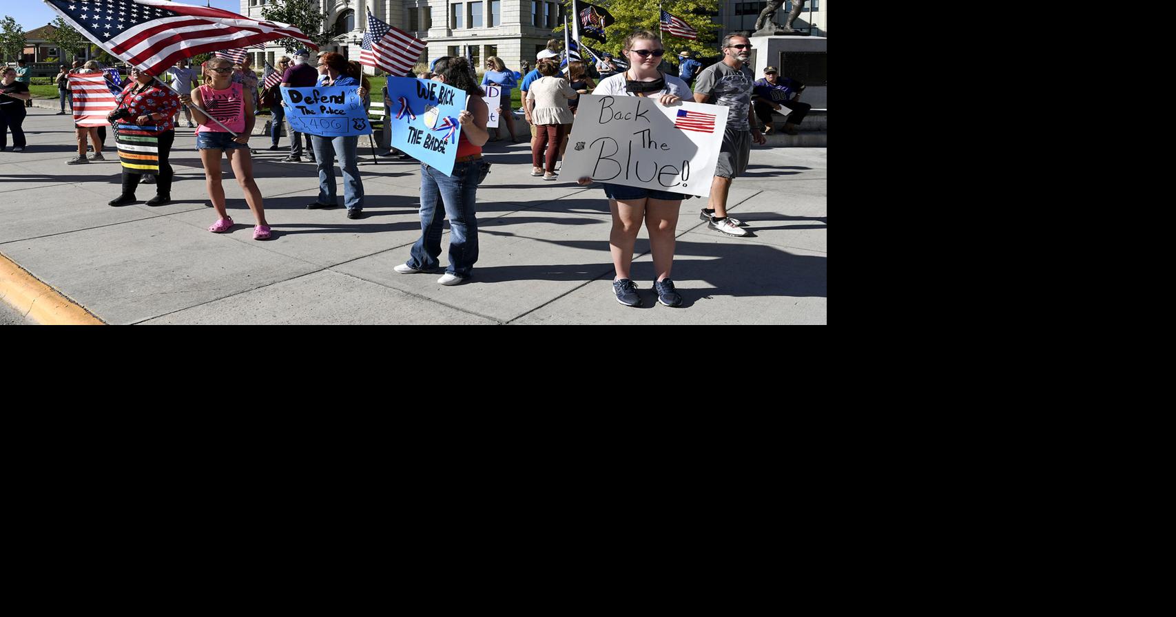'Back the Blue' rally to support police held in Missoula