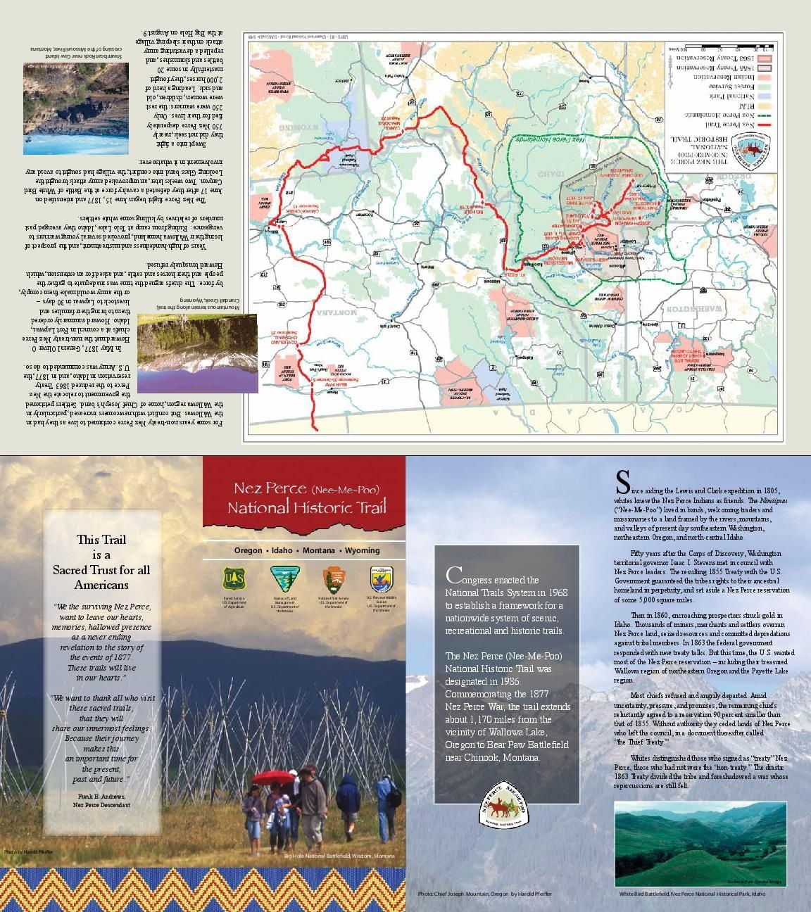 Nez Perce Historical Trail brochure
