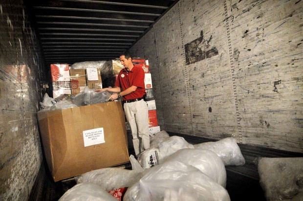 Recycling program, including glass, available at Target Stores