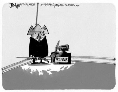 CARTOON: Republicans have painted themselves into a corner with red ink