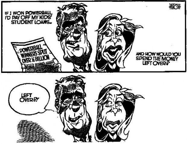 CARTOON: Cost of college loans is so high only Powerball winners can ...