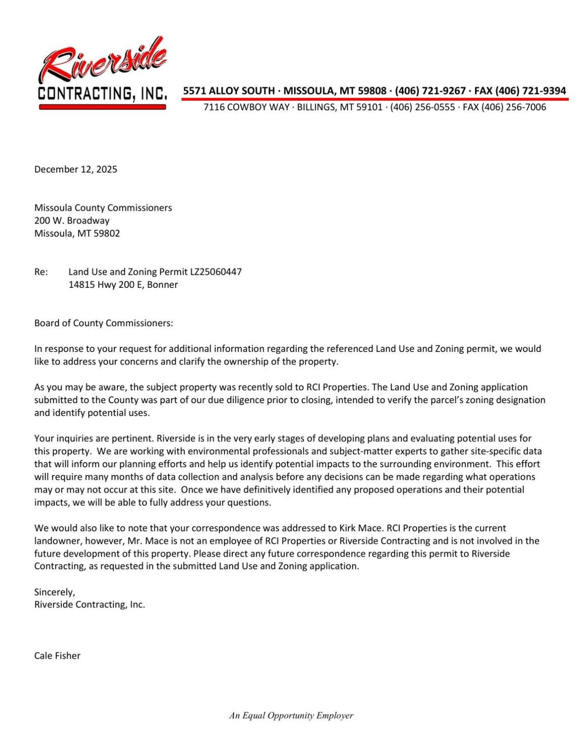Company responds to county's 'pause' on Blackfoot gravel pit