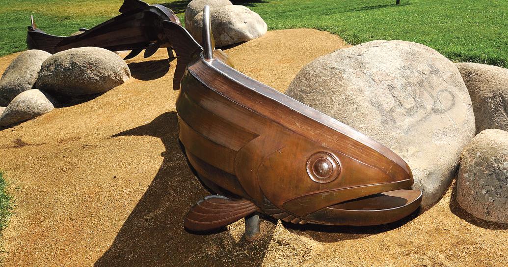Caras Park fish sculpture a place to meet, play