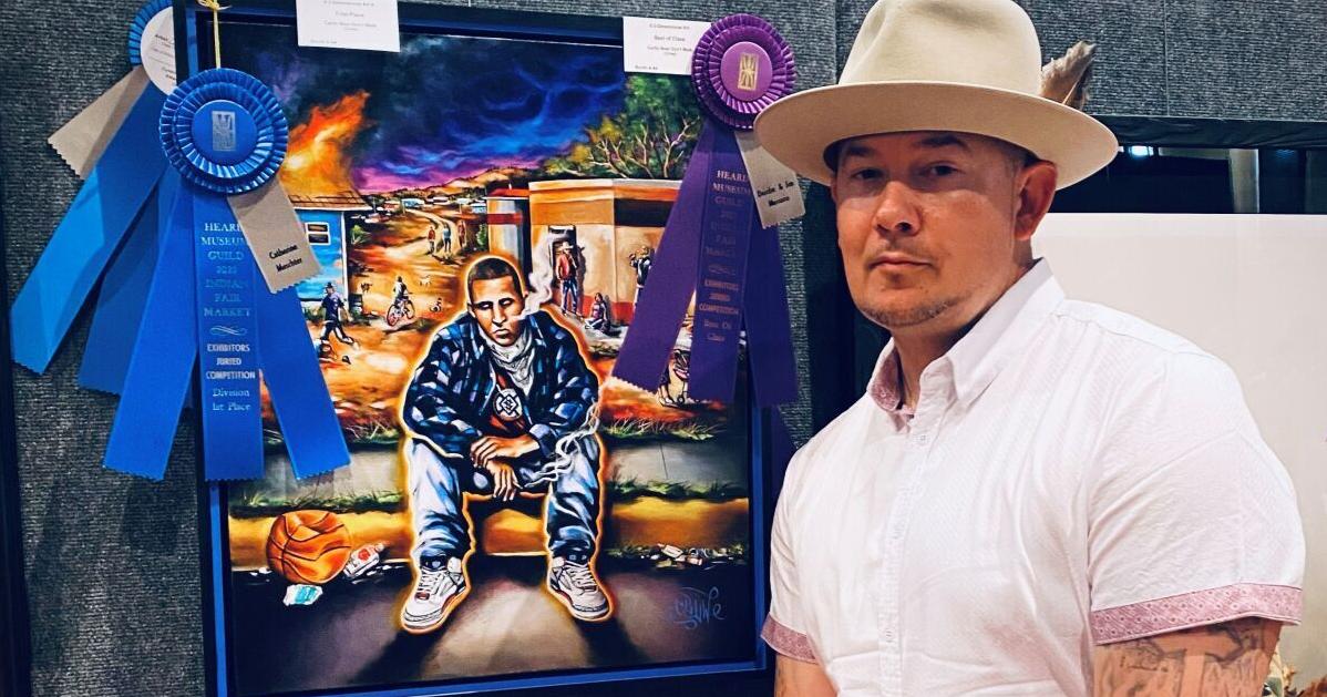 Meet Carlin Bear Don't Walk, oil painter
